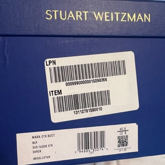 Stuart Weitzman | Shoes | Stuart Weitzman Brand New Otk Black Suede ...